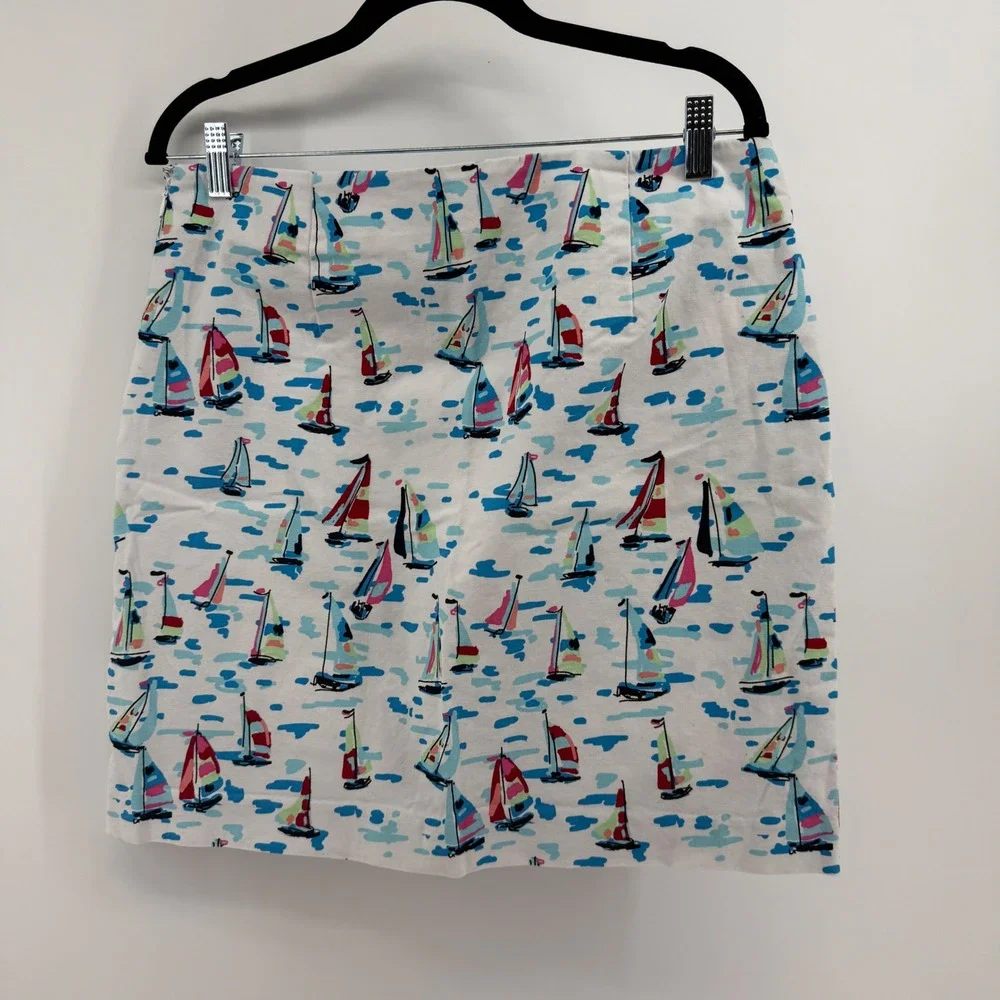 Talbots | Skirts | Talbots Petite Womens 2p Sailboat Print Pencil Skirt ...